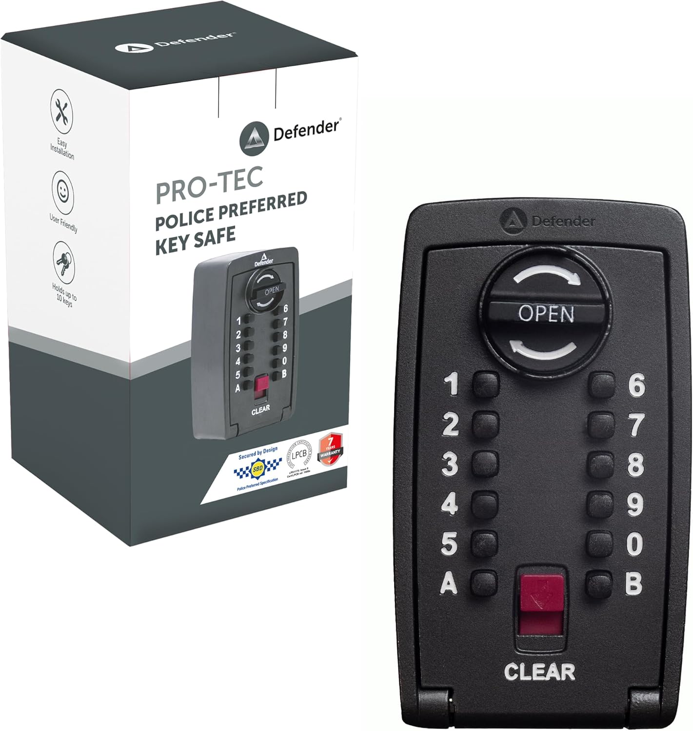 Pro-TEC Key Safe Police-Approved Outdoor Key Lock Box Secure ...